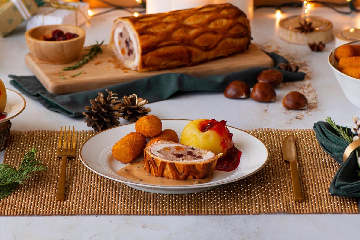 Gevulde kalkoenfilet in bladerdeeg met appeltjes | Buurtslagers